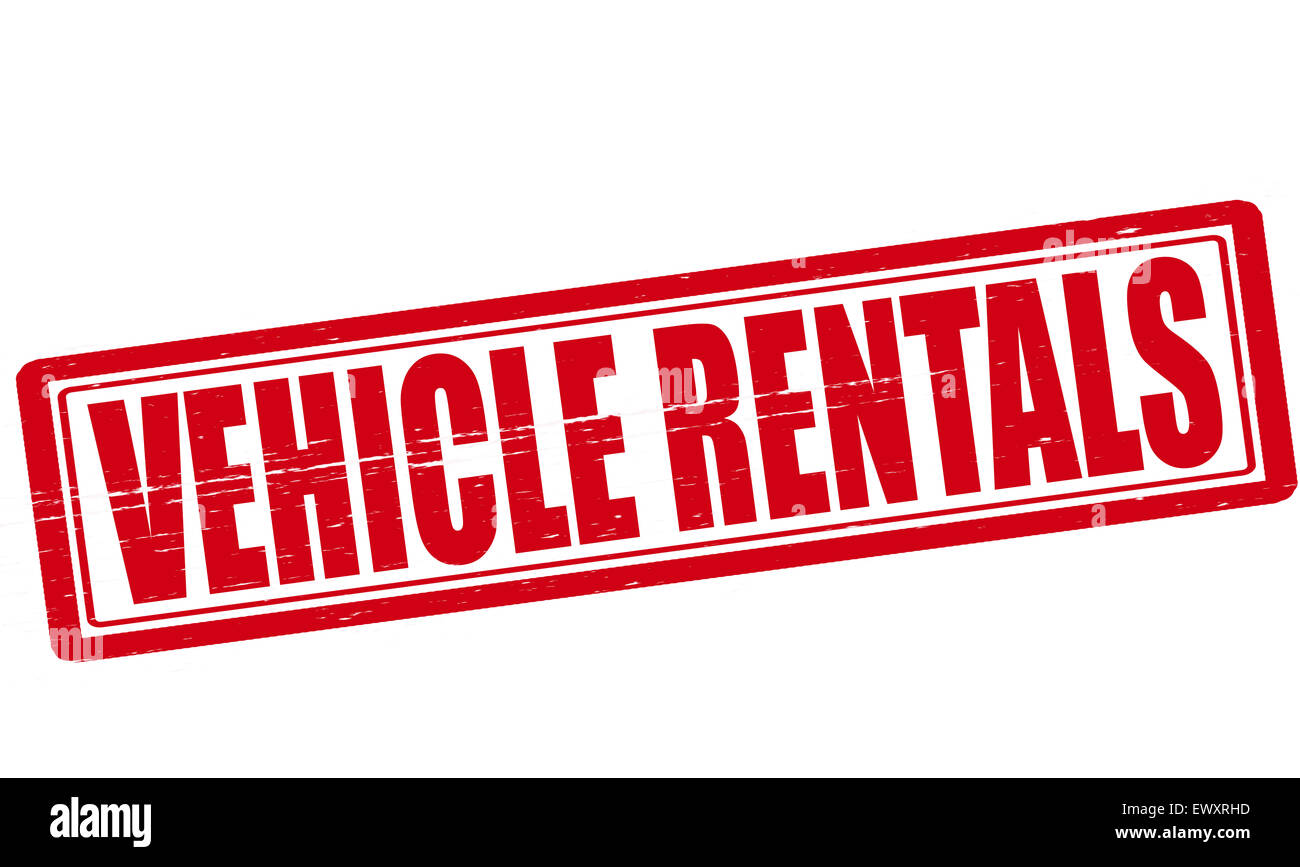 Stamp with text vehicle rentals inside, ilustration Stock Photo - Alamy