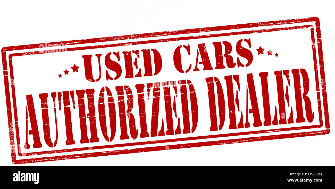 Stamp with text authorized dealer inside, ilustration Stock Photo - Alamy