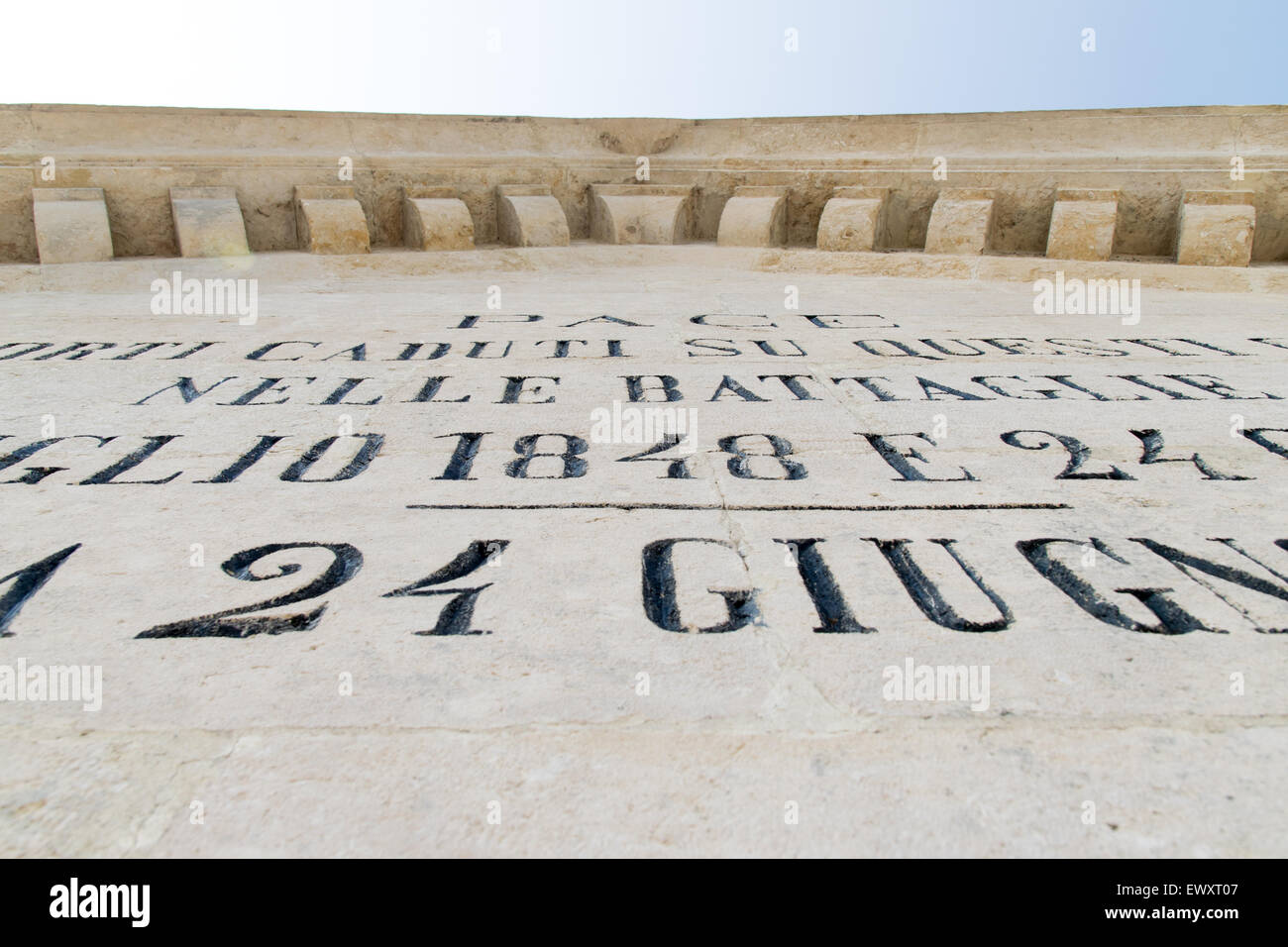 phrases engraved on commemorative monument Stock Photo - Alamy