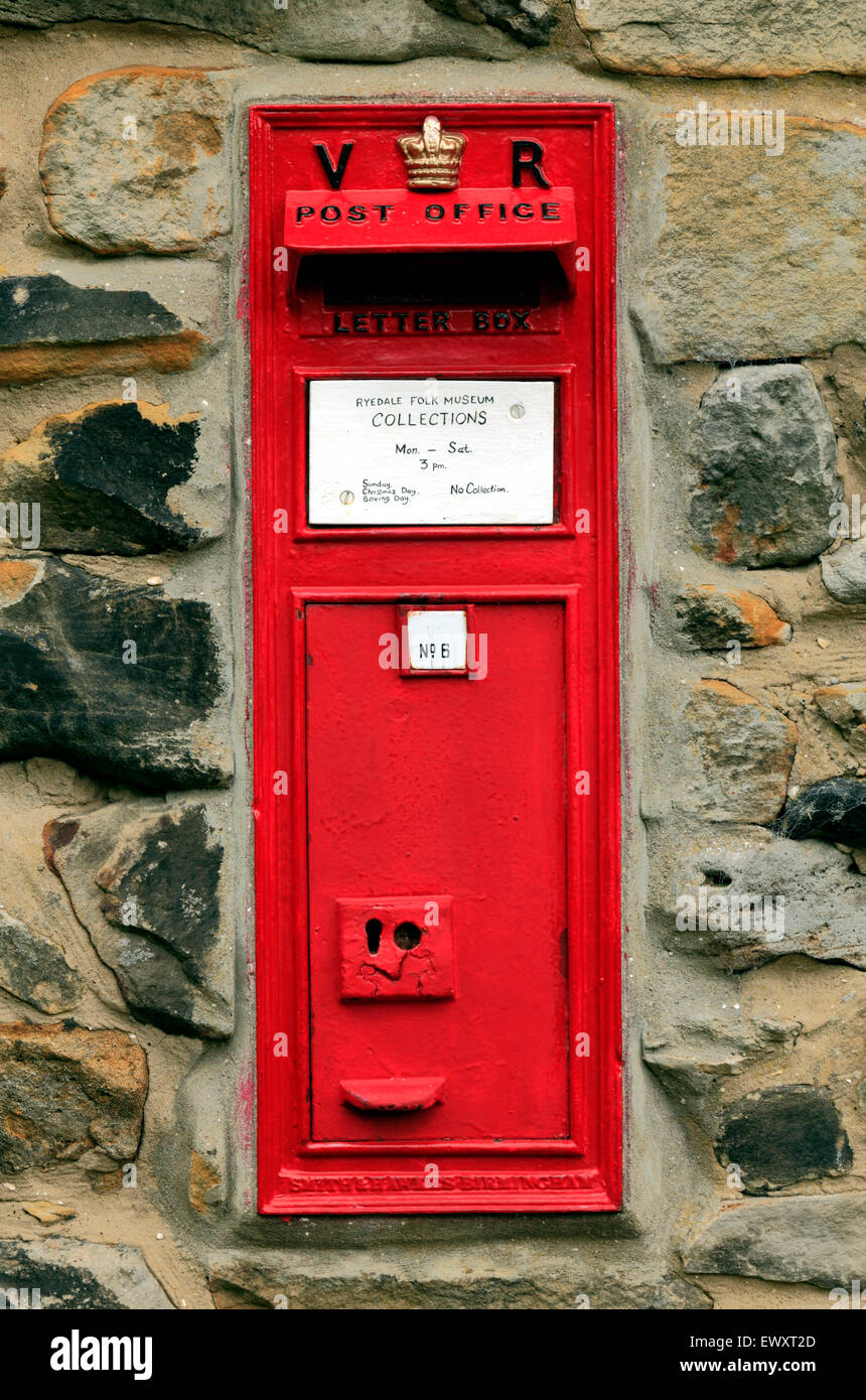 Victorian 19th century Post Box, Hutton le Hole, Ryedale Folk Museum ...
