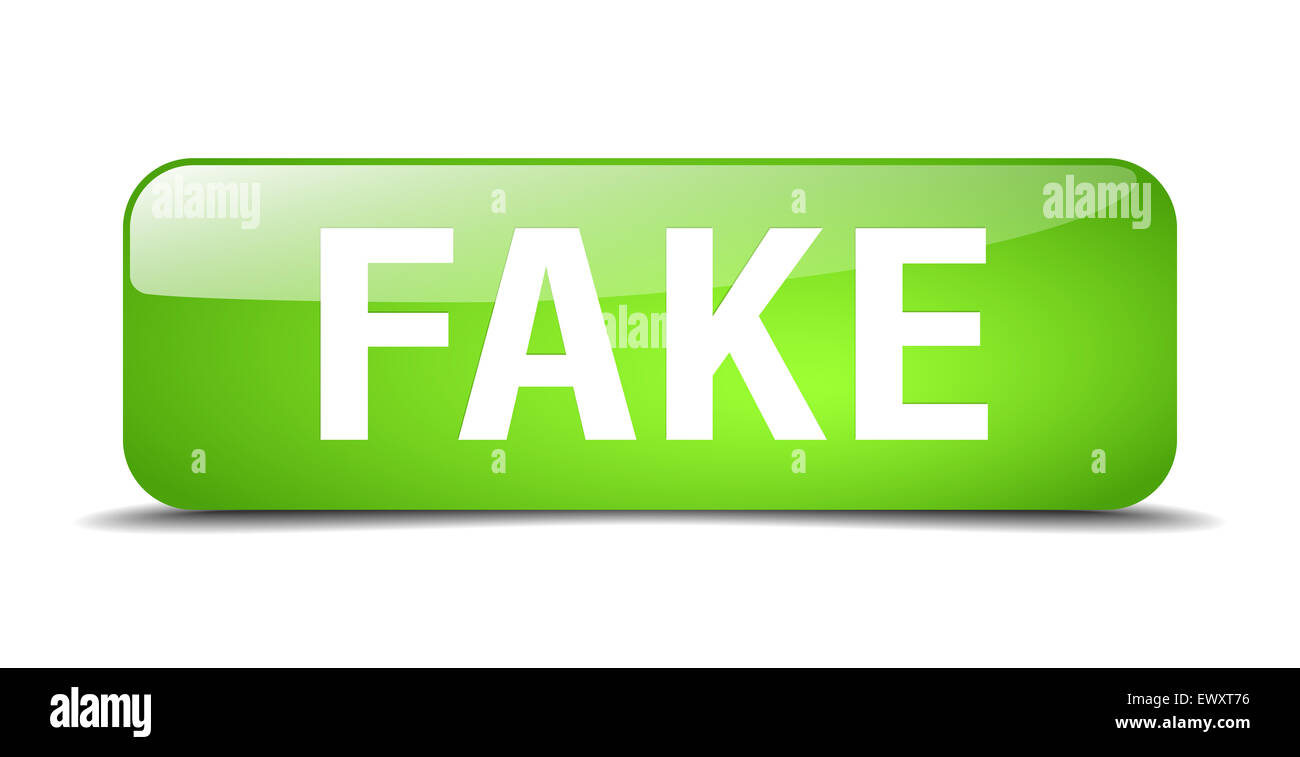 fake green square 3d realistic isolated web button Stock Photo - Alamy