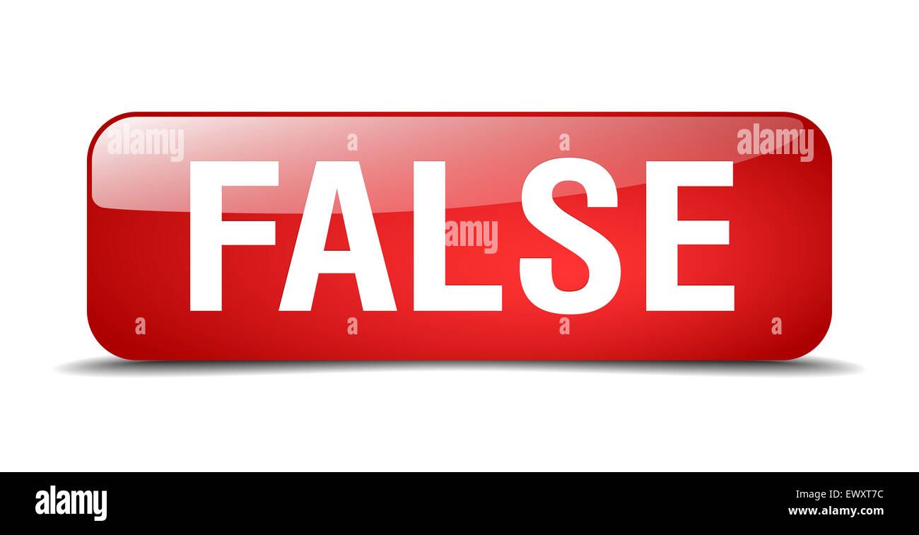 false red square 3d realistic isolated web button Stock Photo - Alamy