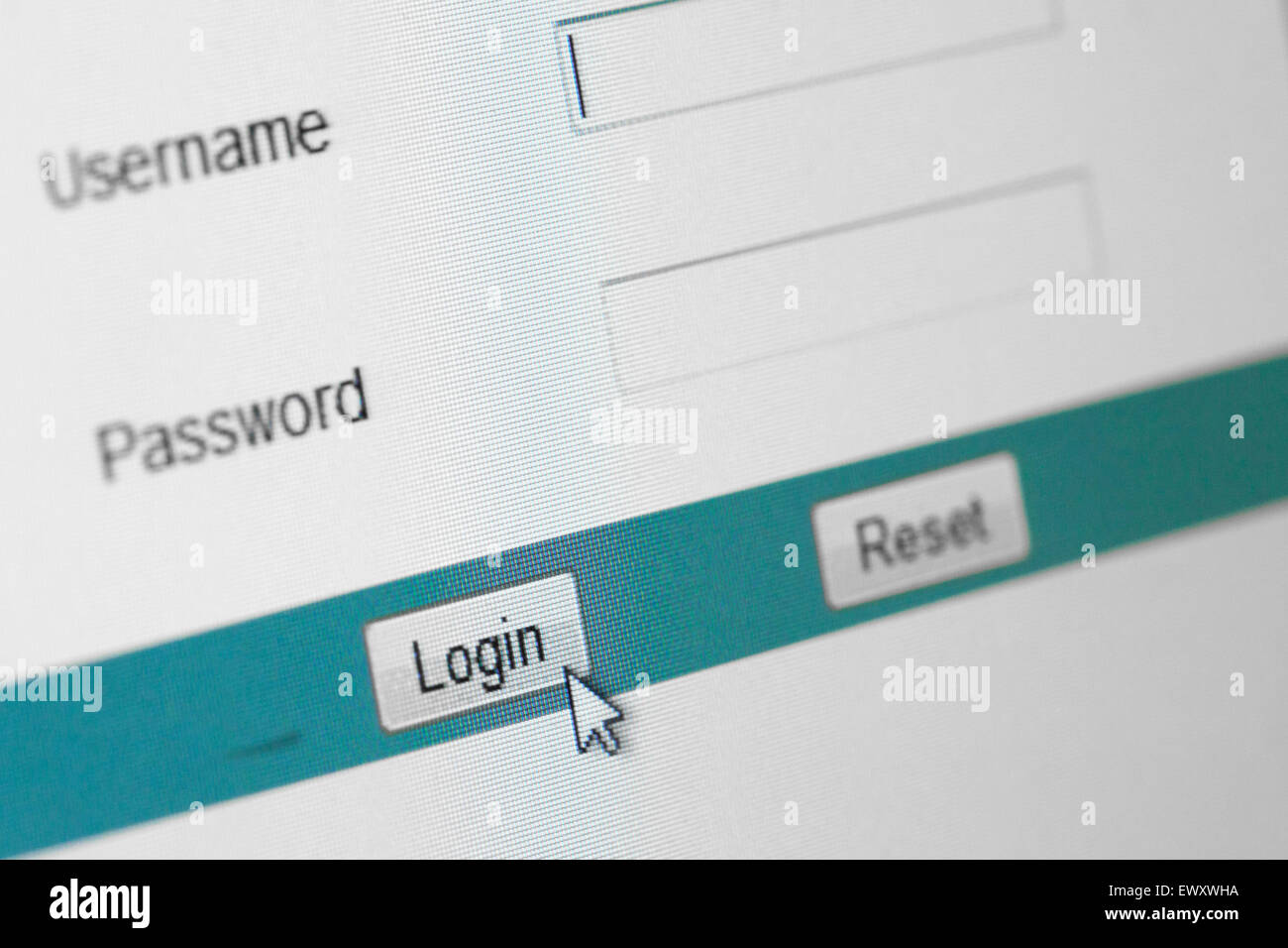 Website Login Screen Stock Photo - Alamy