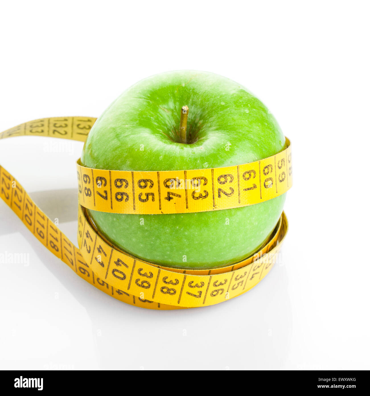 apple with measuring tape Stock Photo - Alamy