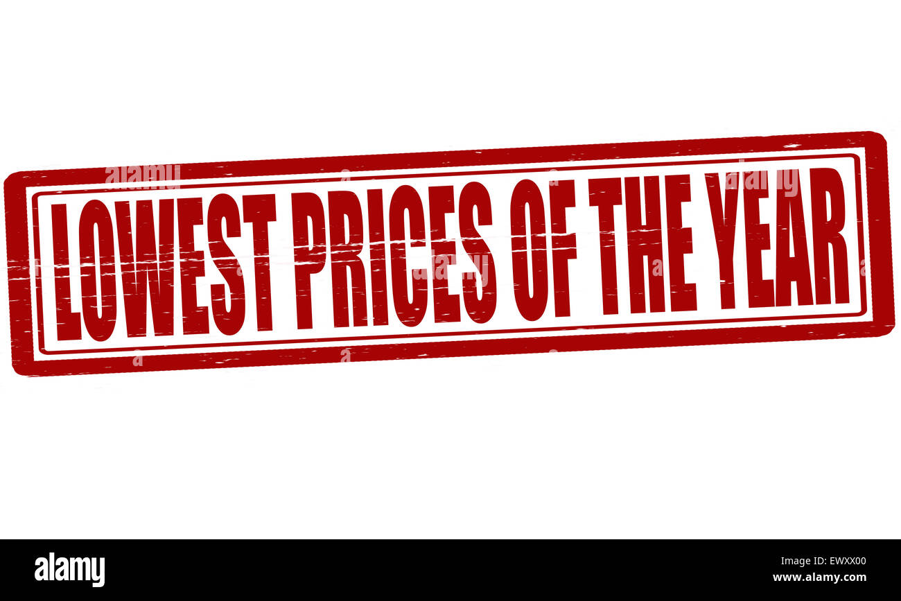 Stamp with text lowest prices of the year inside, illustration Stock ...