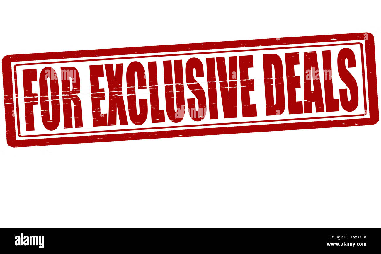 Stamp with text for exclusive deals inside, illustration Stock Photo ...