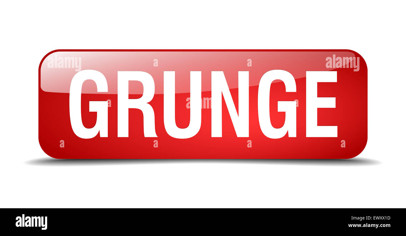 grunge red square 3d realistic isolated web button Stock Photo - Alamy