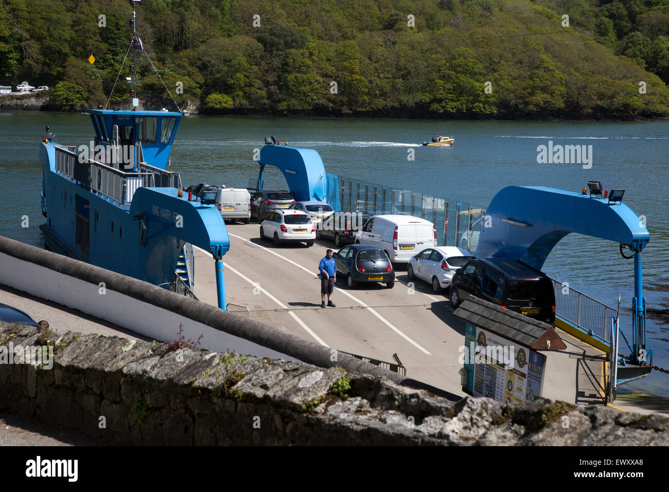 King Harry Chain Ferry Crossing The River Fal High Resolution Stock ...