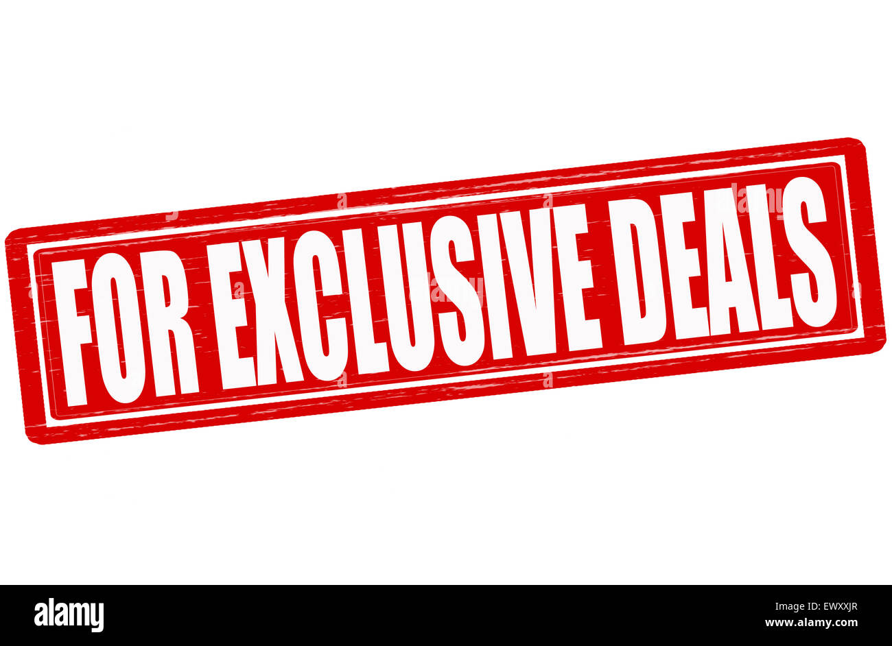 Stamp with text for exclusive deals inside, illustration Stock Photo ...