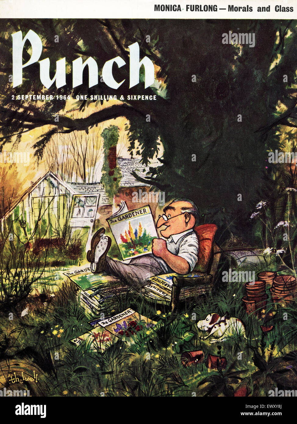 Cover of Punch magazine dated 2nd September 1964 with illustration by ...