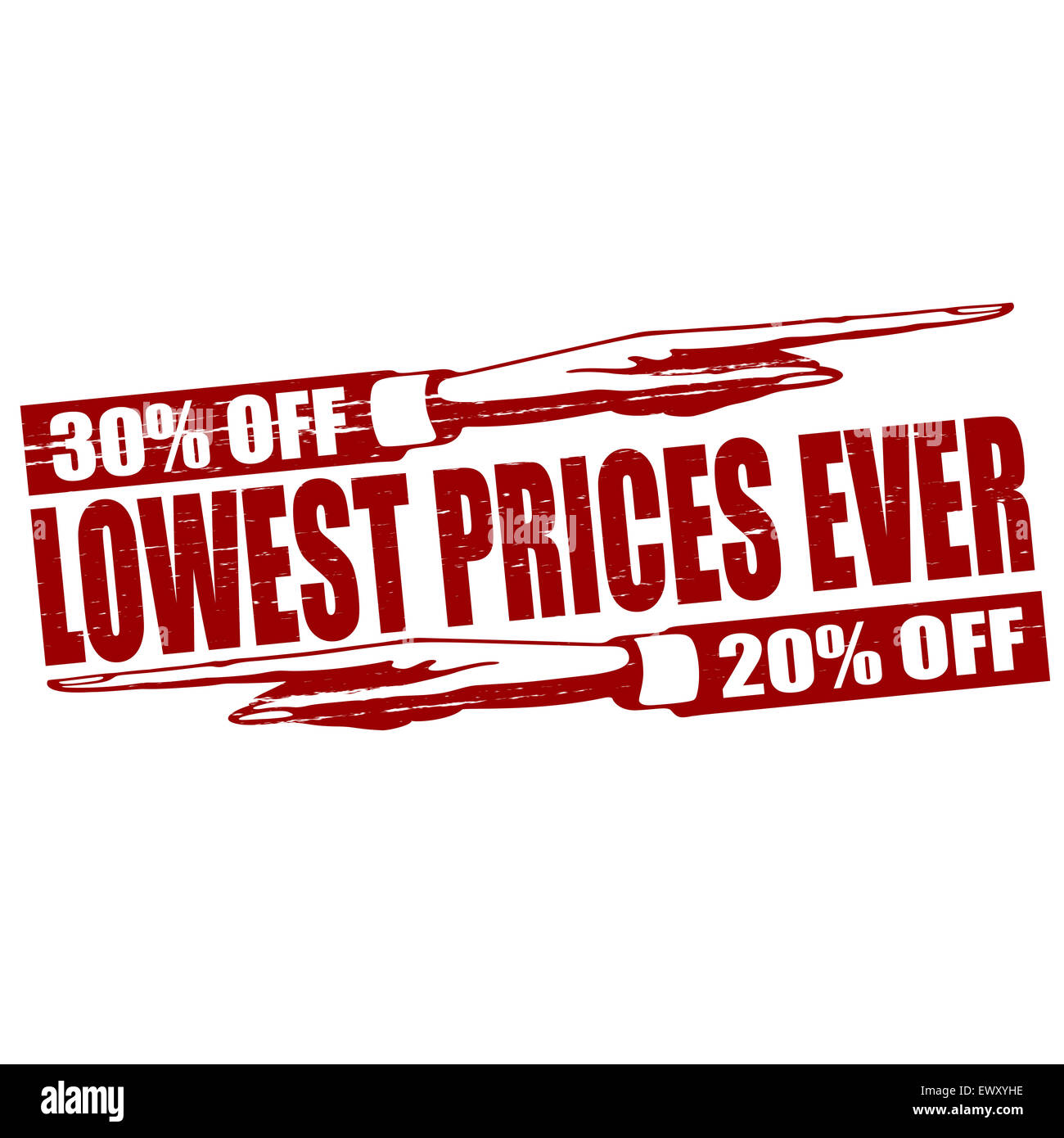 Stamp with text lowest prices ever inside, illustration Stock Photo - Alamy