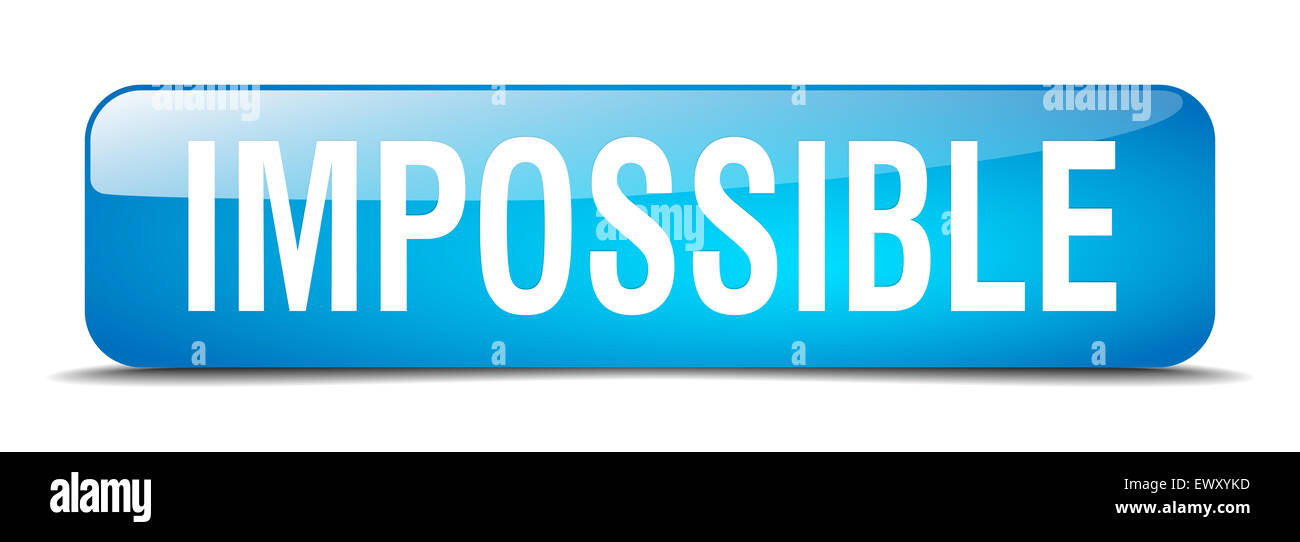 impossible blue square 3d realistic isolated web button Stock Photo - Alamy