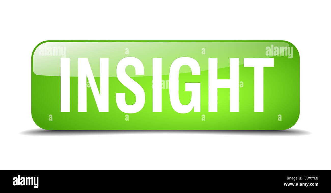 insight green square 3d realistic isolated web button Stock Photo - Alamy