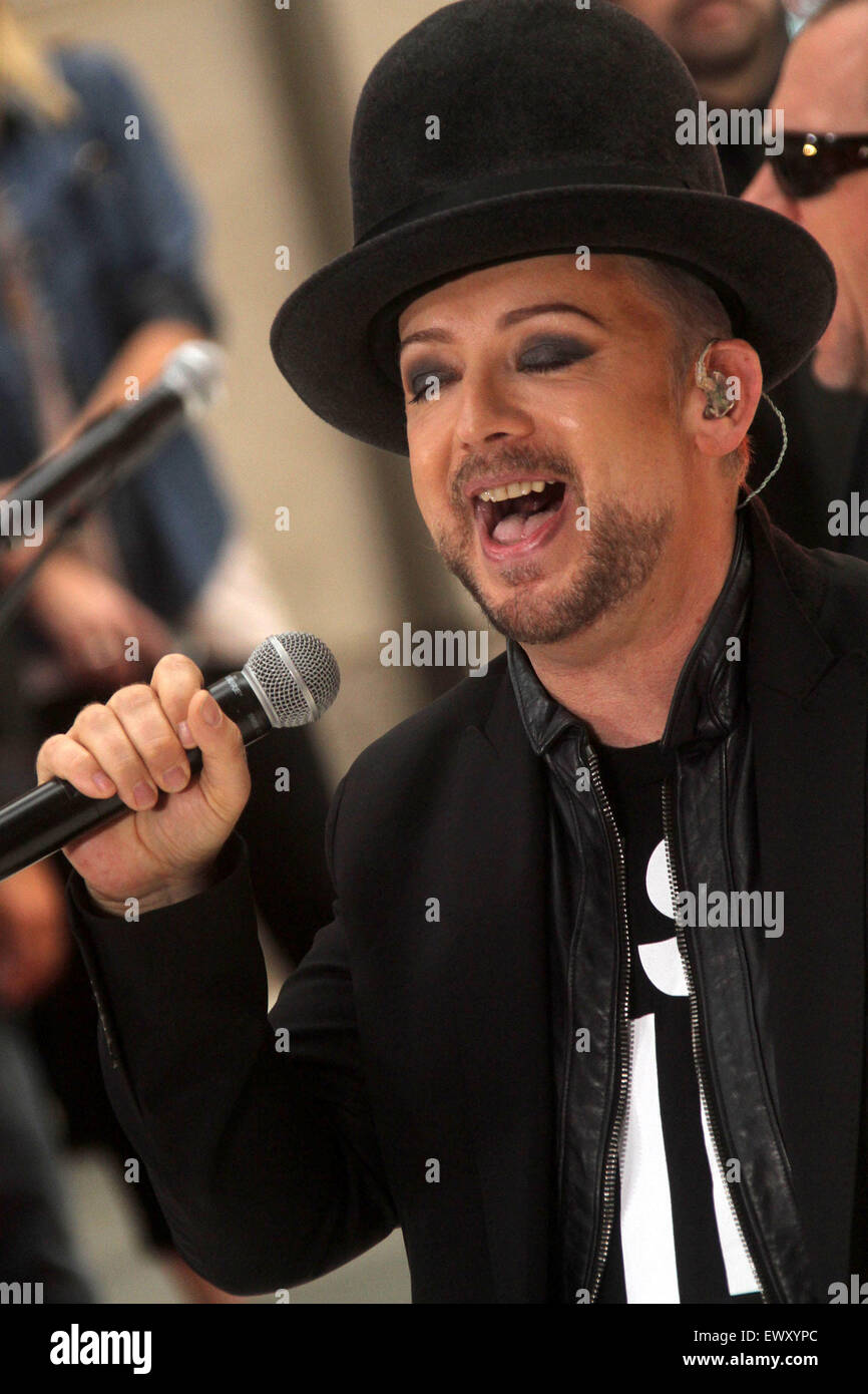 New York, New York, USA. 2nd July, 2015. Singer BOY GEORGE from Culture ...