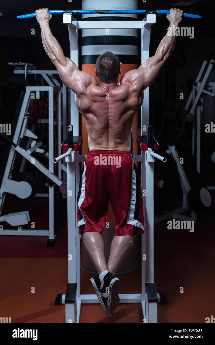 Male Bodybuilder Doing Heavy Weight Exercise For Back Stock Photo - Alamy