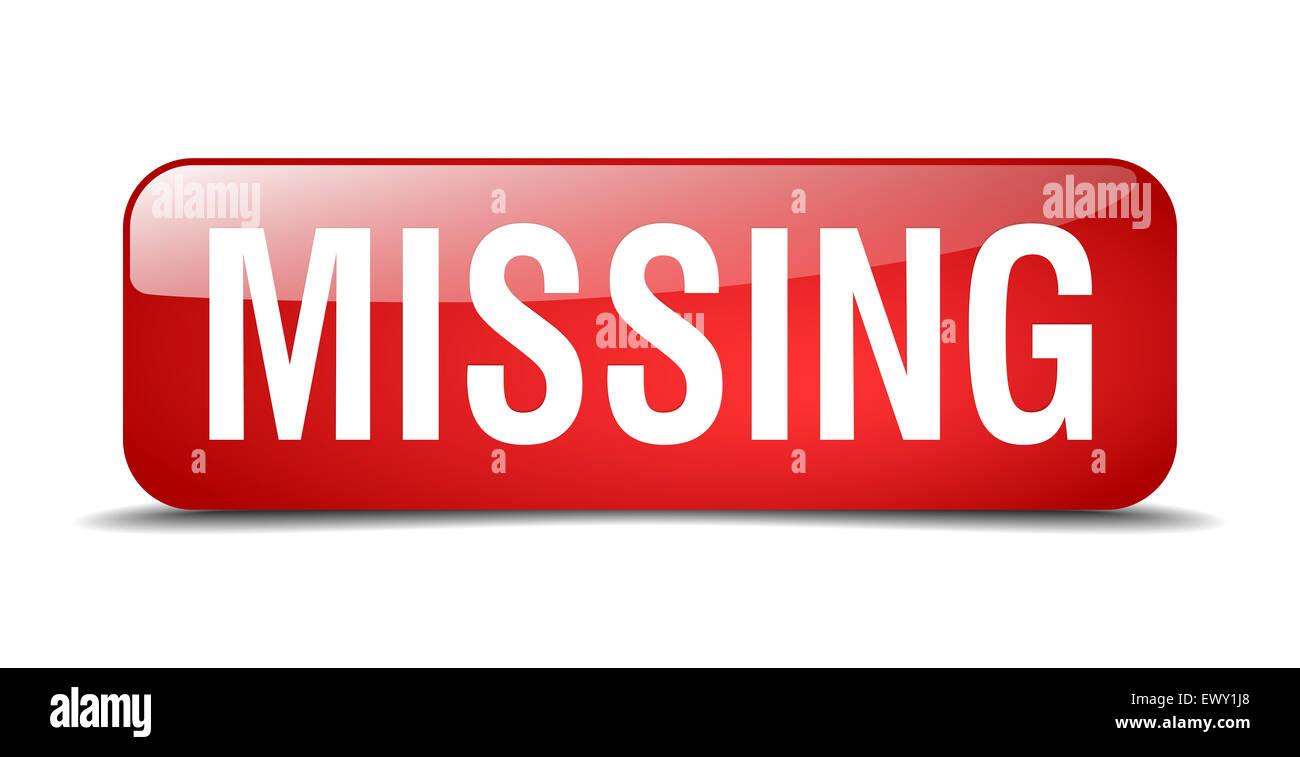 missing red square 3d realistic isolated web button Stock Photo - Alamy