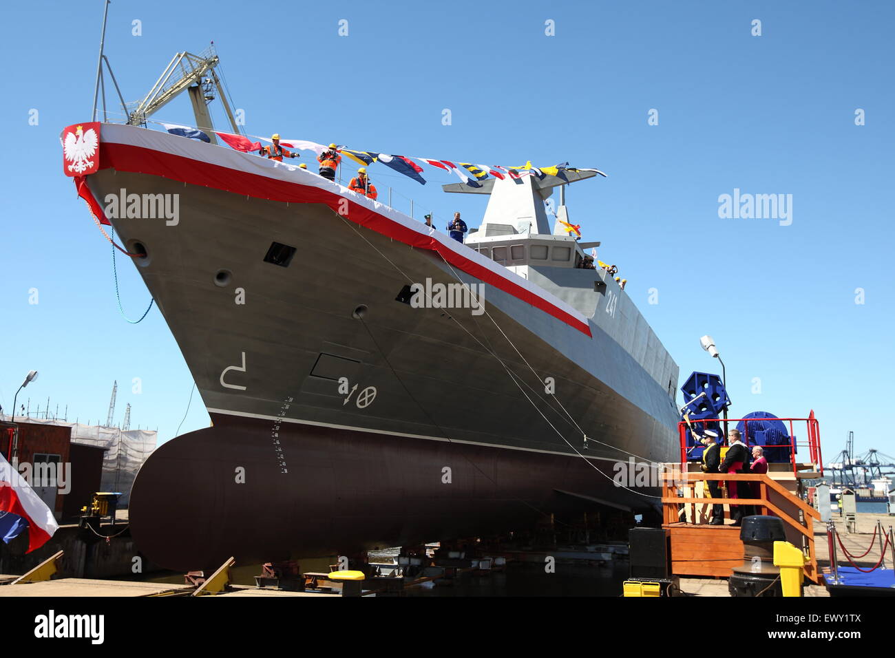 Gdynia, Poland 2nd, July 2015 Polish Navy launches new patrol vessel ...