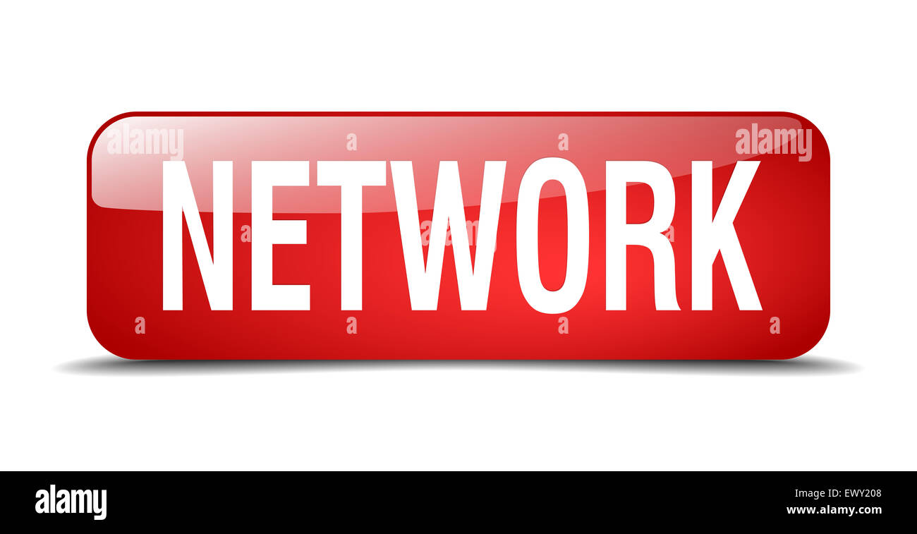 network red square 3d realistic isolated web button Stock Photo - Alamy