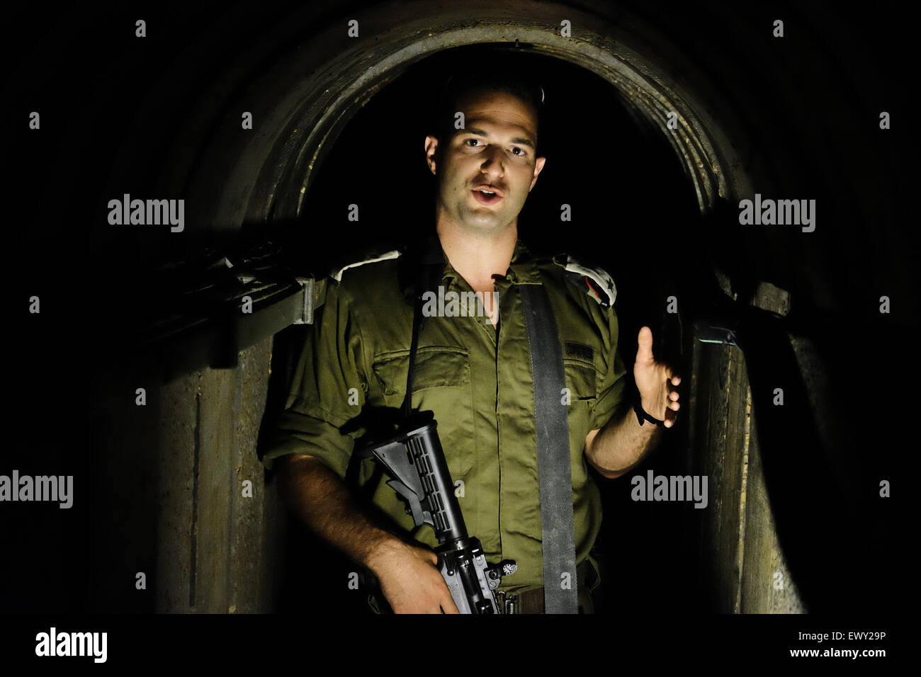 Gaza border, Israel. 2nd July, 2015. IDF Major NIR PELED, Gaza Division ...