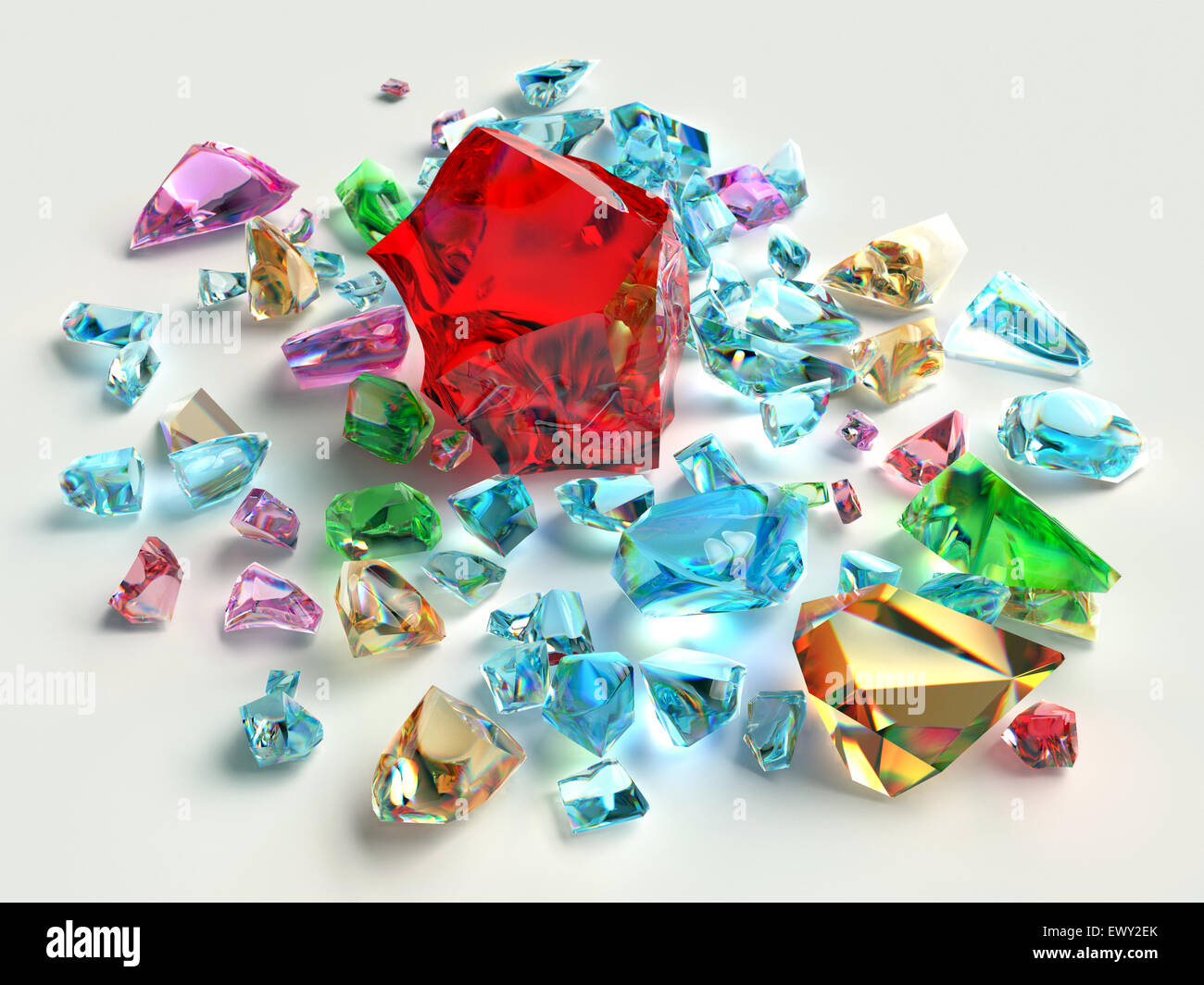 Bright gems on a white background Stock Photo - Alamy