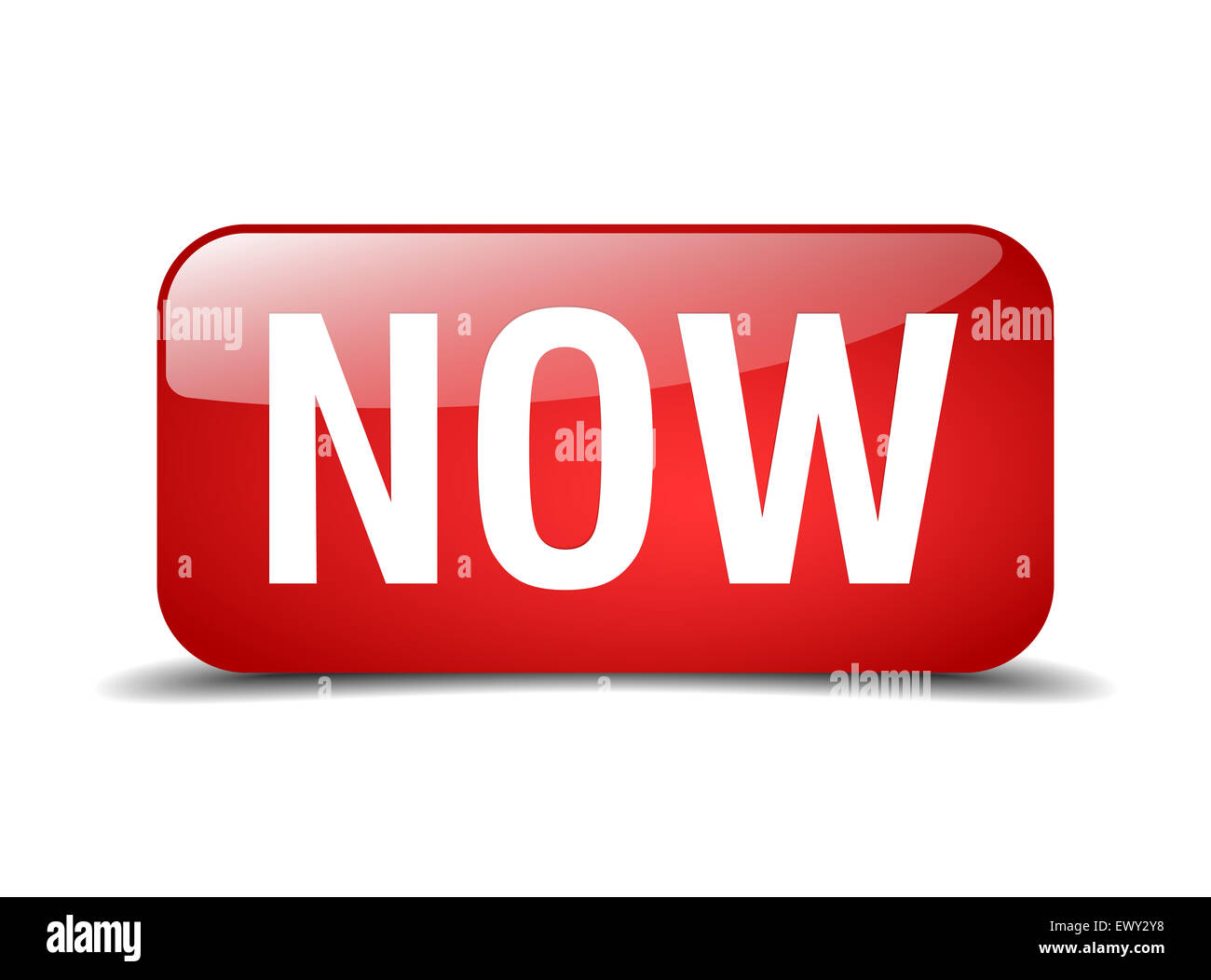 now red square 3d realistic isolated web button Stock Photo - Alamy