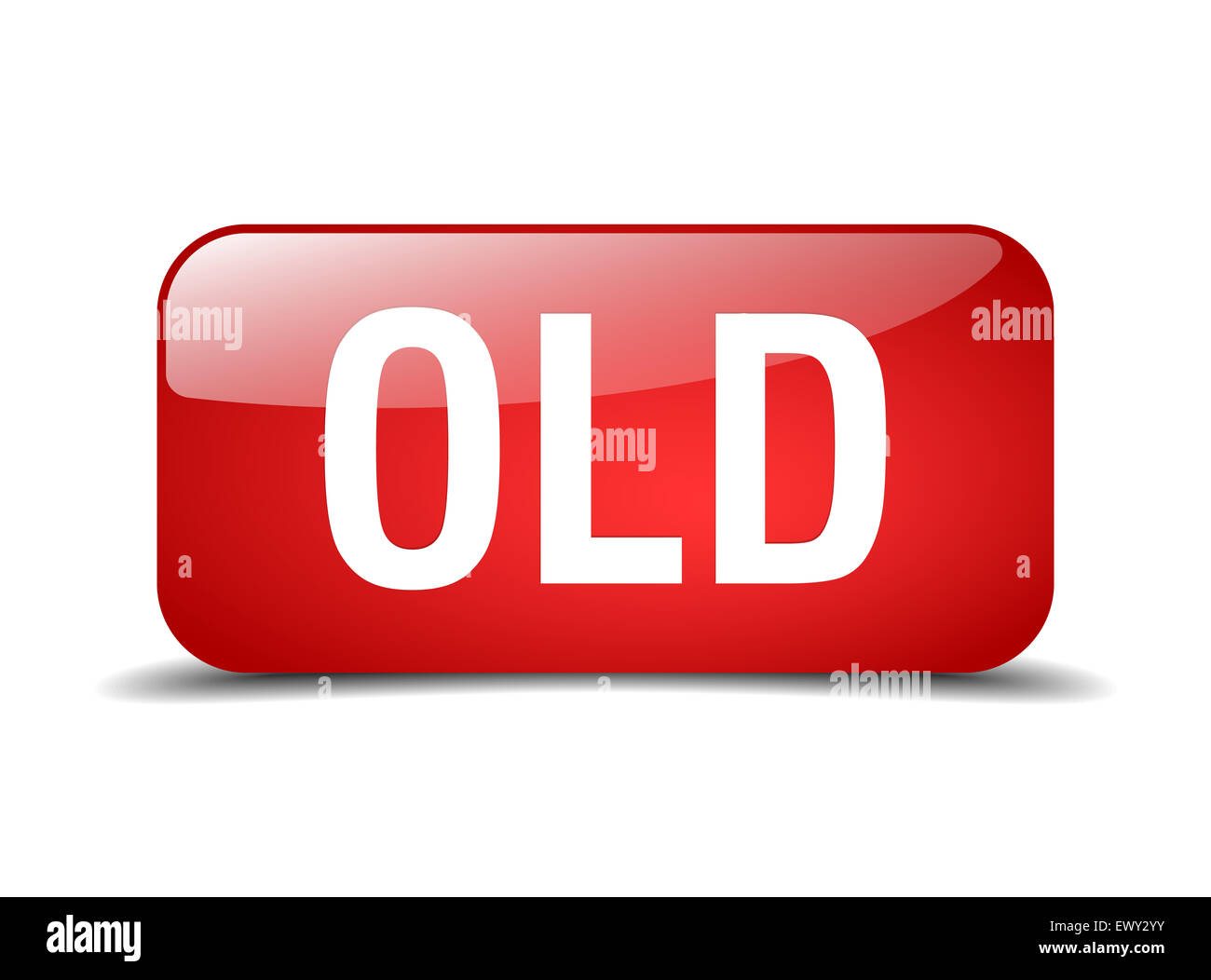 old red square 3d realistic isolated web button Stock Photo - Alamy