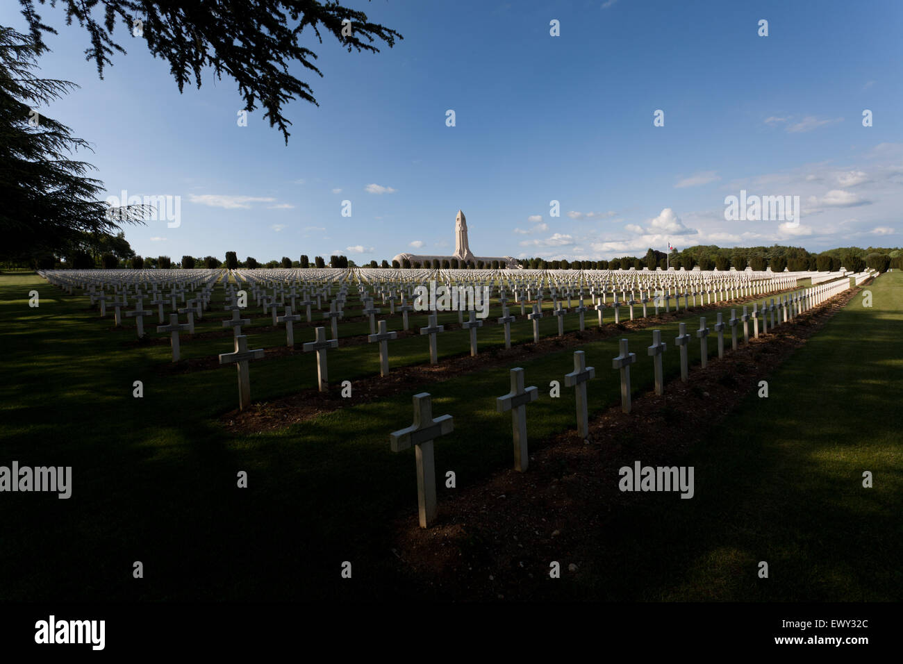 The National Cemetery of Douaumont with the Ossuary of Douaumont in ...