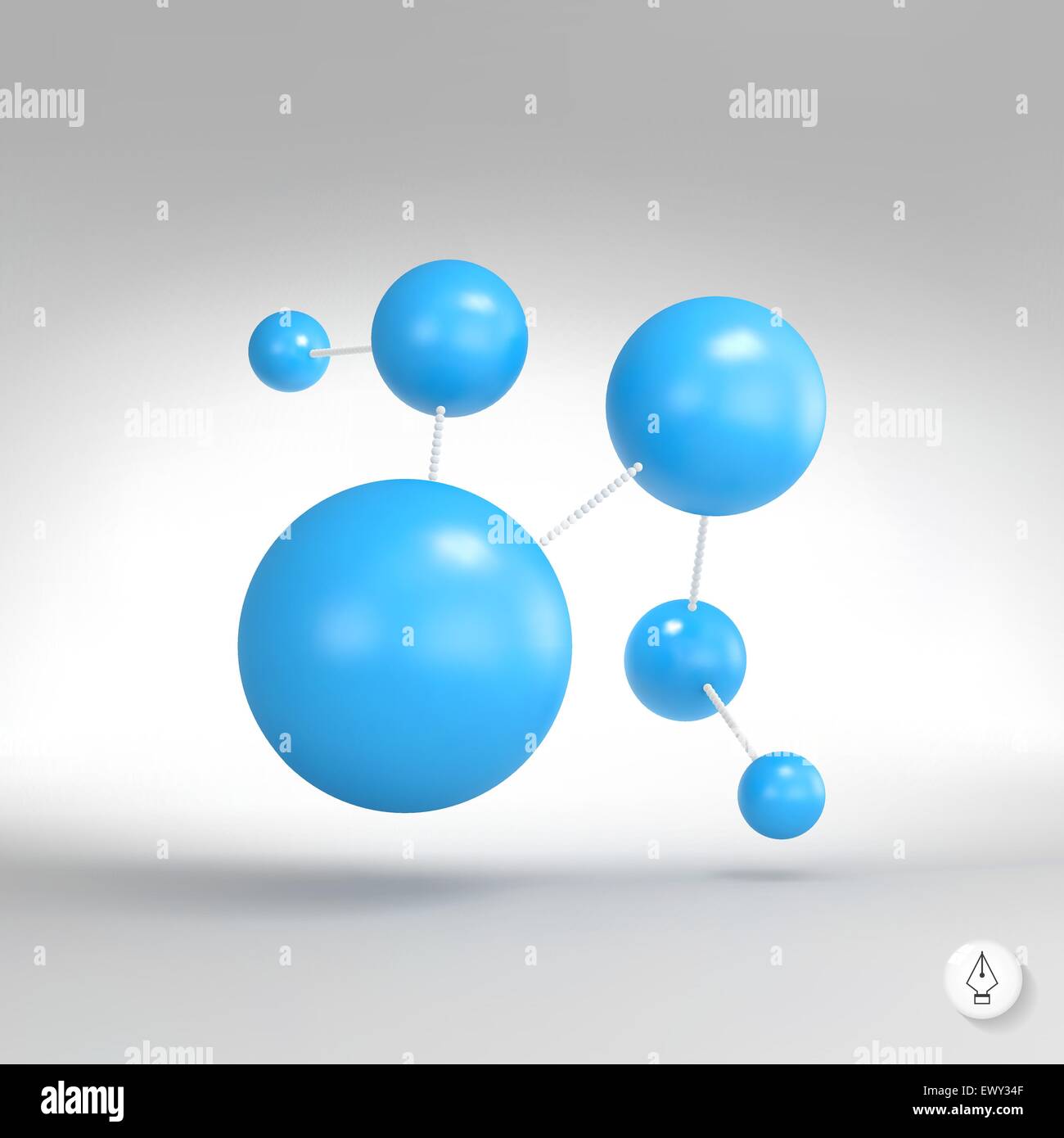 Abstract connection points and lines. Graphic design. 3d vector ...