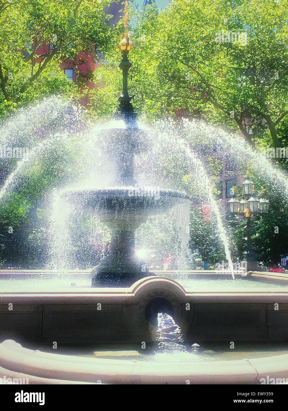 The Mould Fountain, City Hall Park, NYC Stock Photo - Alamy