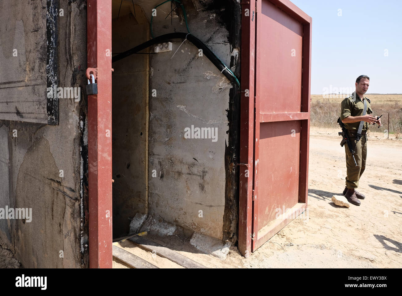 Gaza border, Israel. 2nd July, 2015. IDF Major NIR PELED, Gaza Division ...