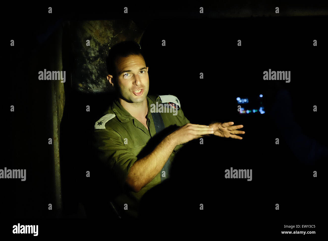 Gaza border, Israel. 2nd July, 2015. IDF Major NIR PELED, Gaza Division ...
