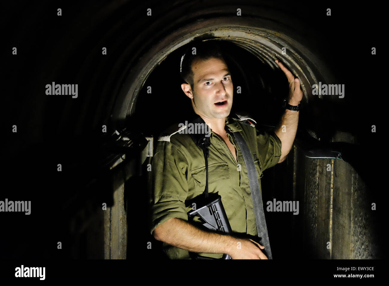 Gaza border, Israel. 2nd July, 2015. IDF Major NIR PELED, Gaza Division ...
