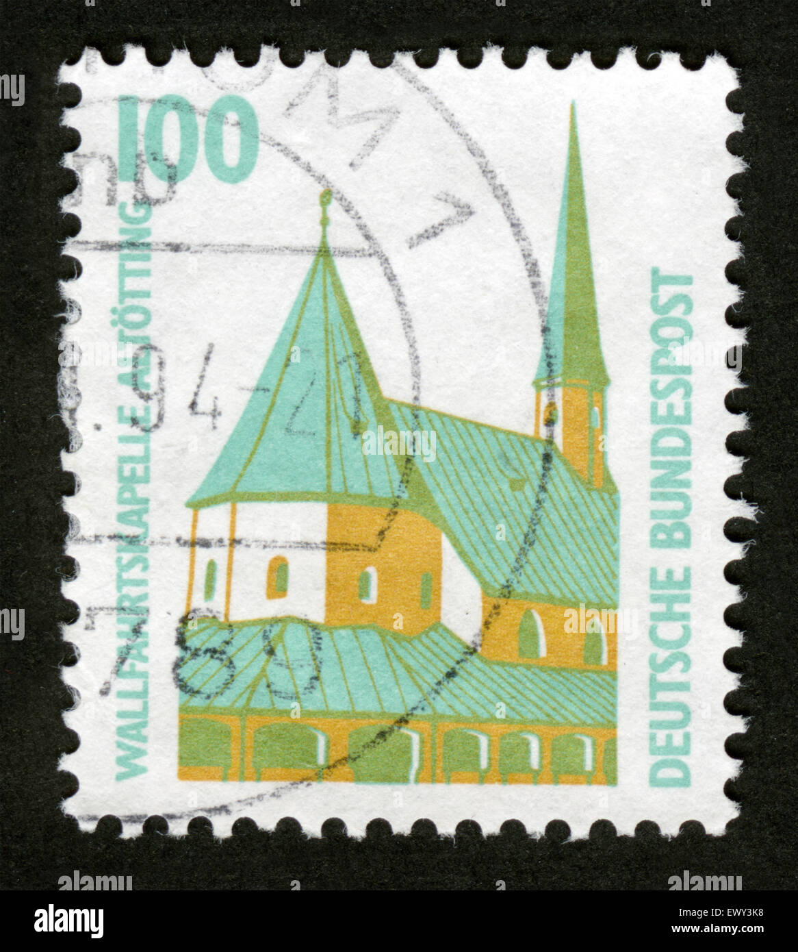 Germany post mark stamp post architecture stamp hi-res stock ...