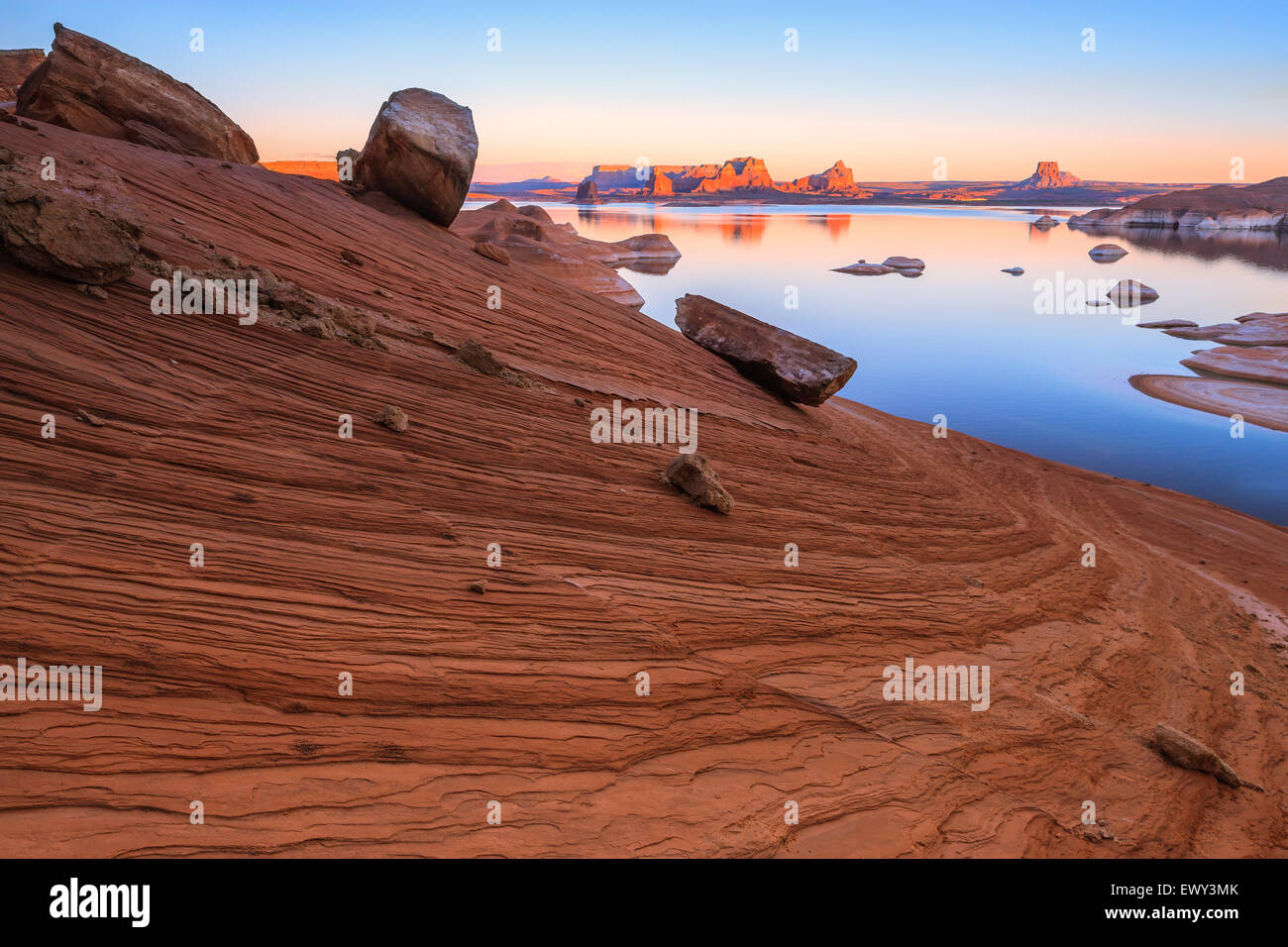 Padre Bay, from Cookie Jar Butte. Lake Powell, Utah, USA Stock Photo ...