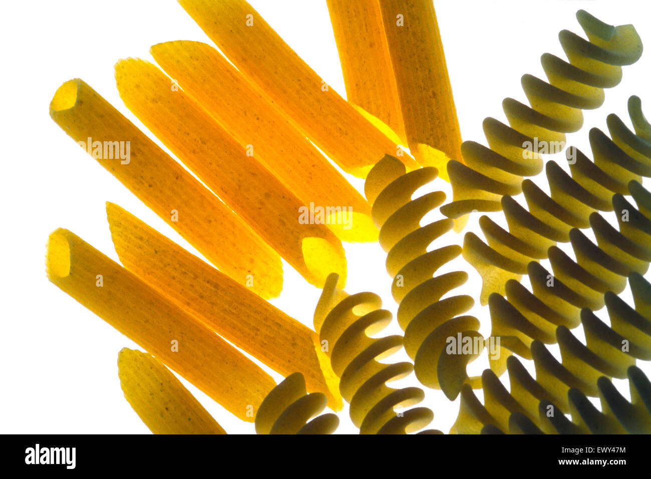 Pasta, Corn Penne, Fusilli Kamut Stock Photo - Alamy