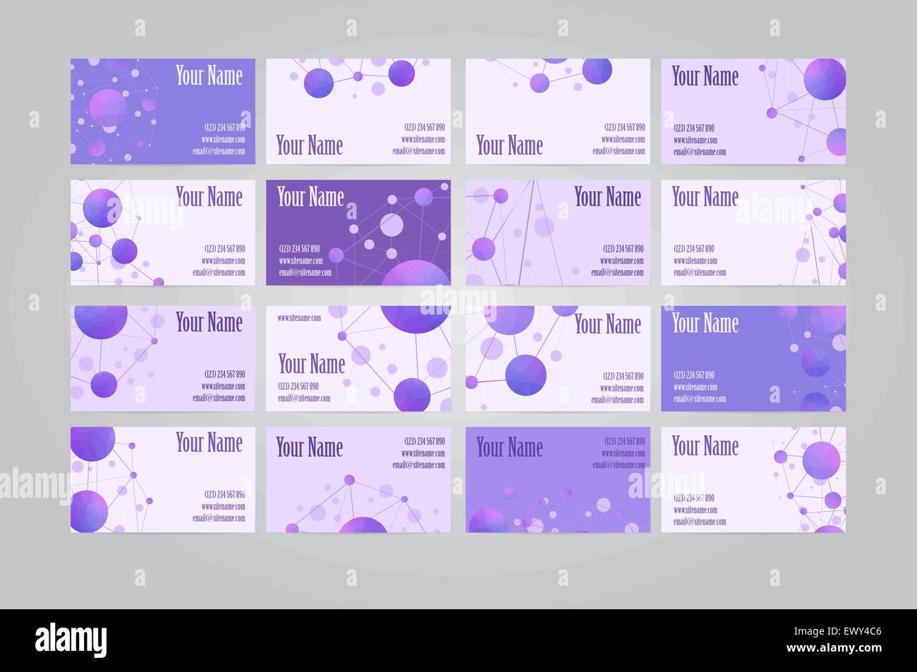 Set of sixteen visit cards Stock Vector Image & Art - Alamy