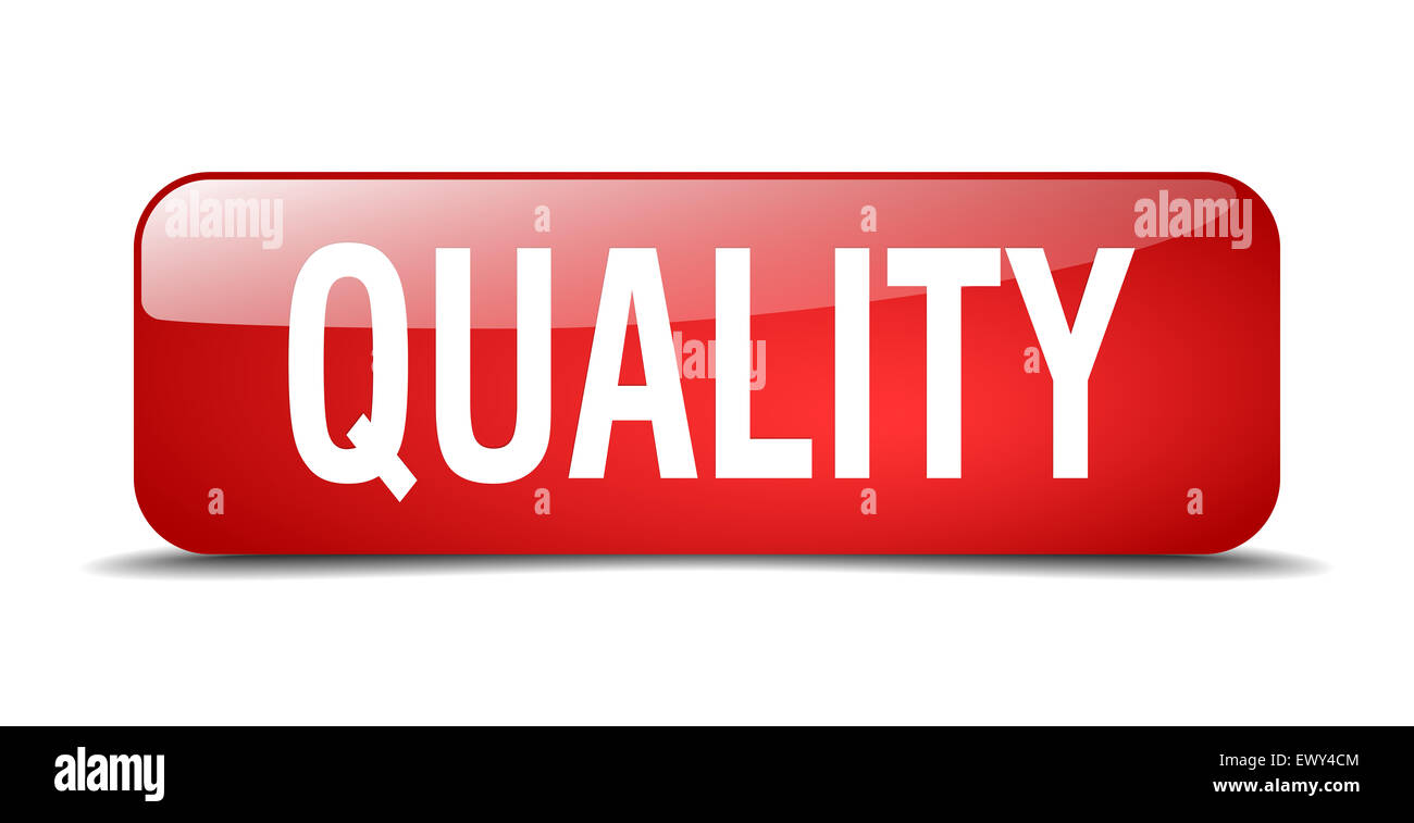 quality red square 3d realistic isolated web button Stock Photo - Alamy