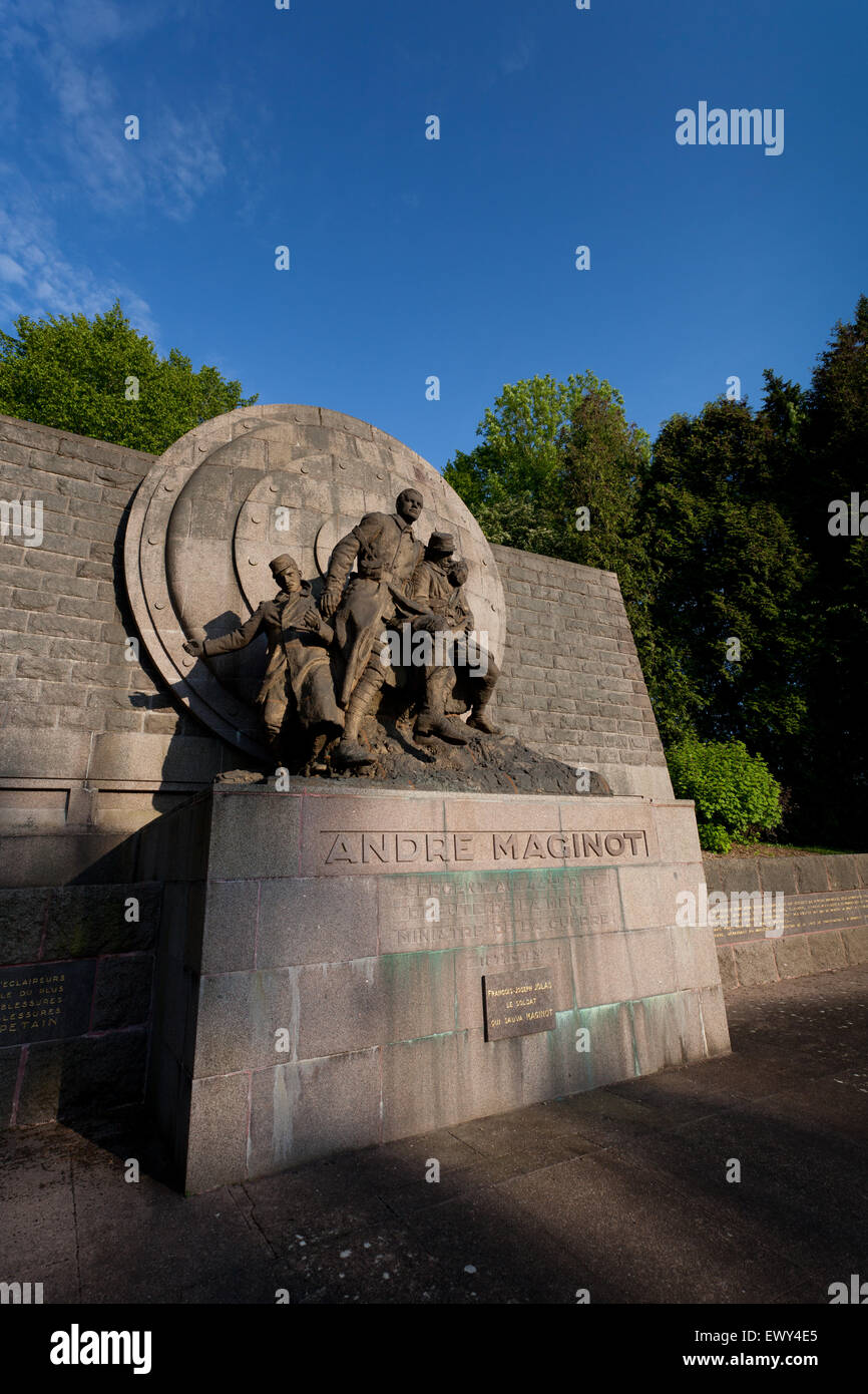 The memorial to Andre Maginot, the French Minister of War who is ...