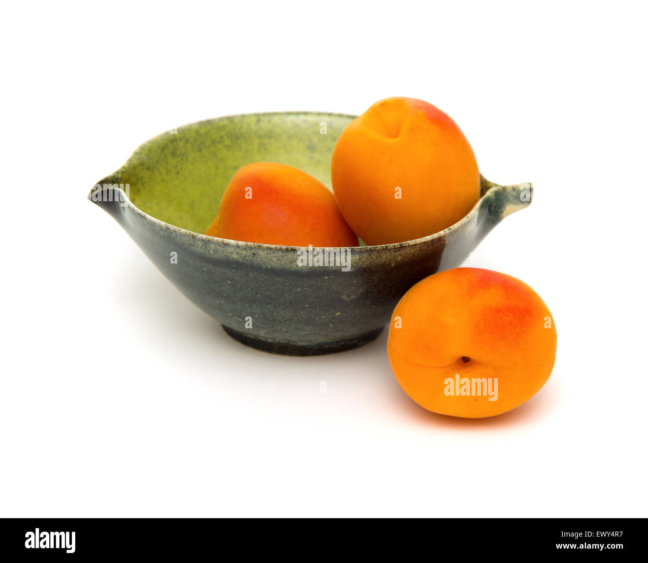 soft ripe apricots isolated on white background Stock Photo - Alamy