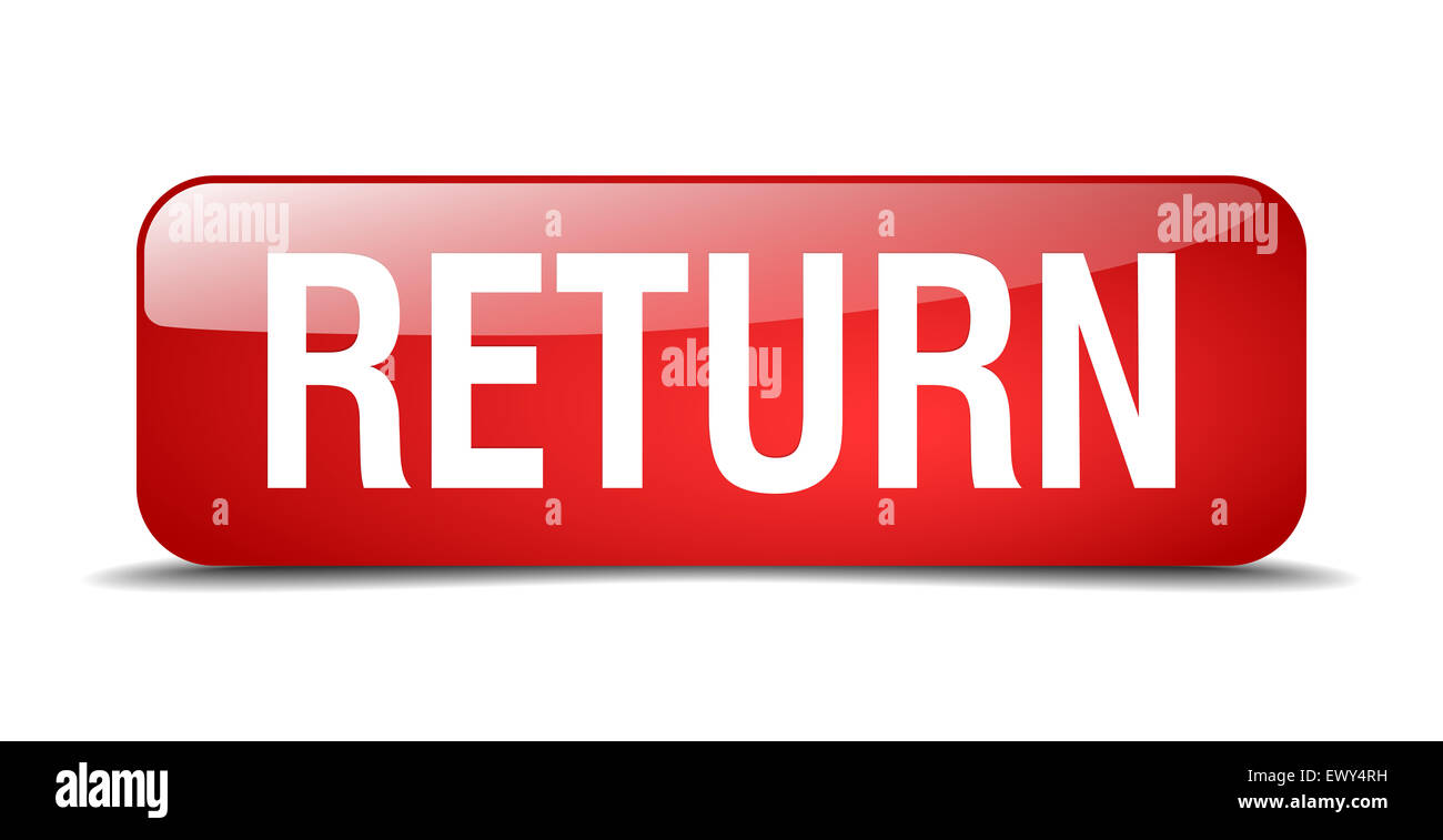 return red square 3d realistic isolated web button Stock Photo - Alamy