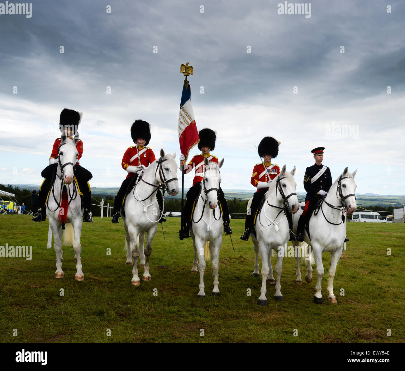 Royal Scots Dragoon Guards, Waterloo Anniversary at Penielheugh in the ...