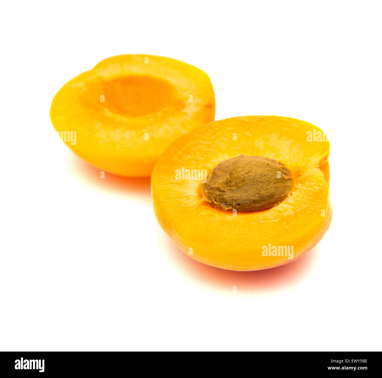 soft ripe apricots isolated on white background Stock Photo - Alamy
