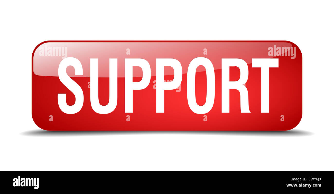support red square 3d realistic isolated web button Stock Photo - Alamy