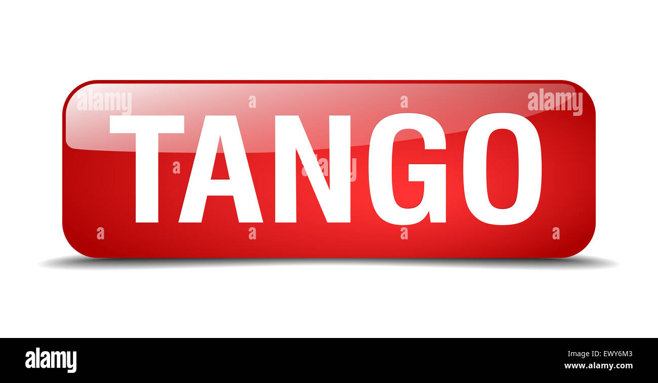 tango red square 3d realistic isolated web button Stock Photo - Alamy