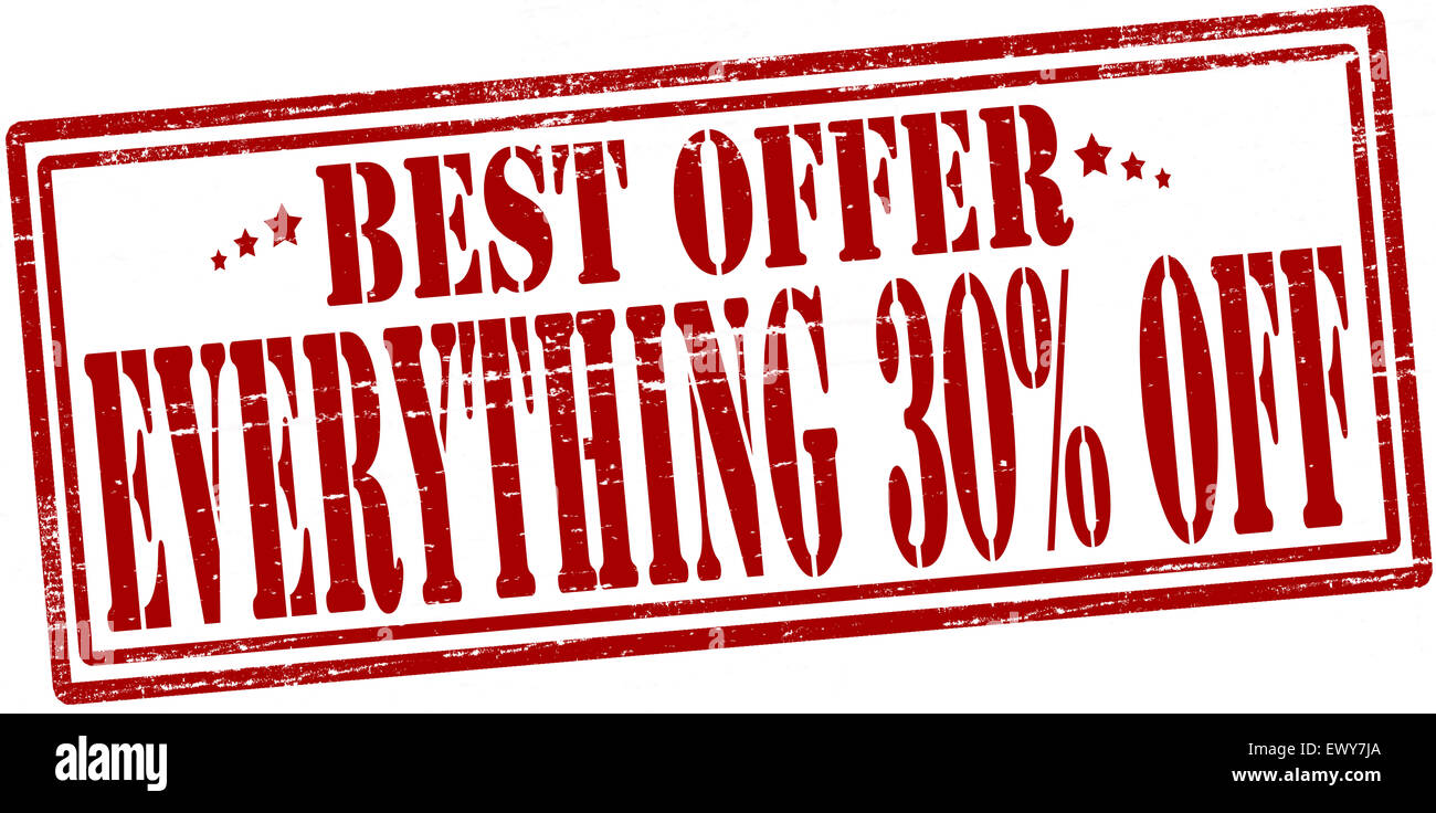 Stamp with text best offer inside, illustration Stock Photo - Alamy