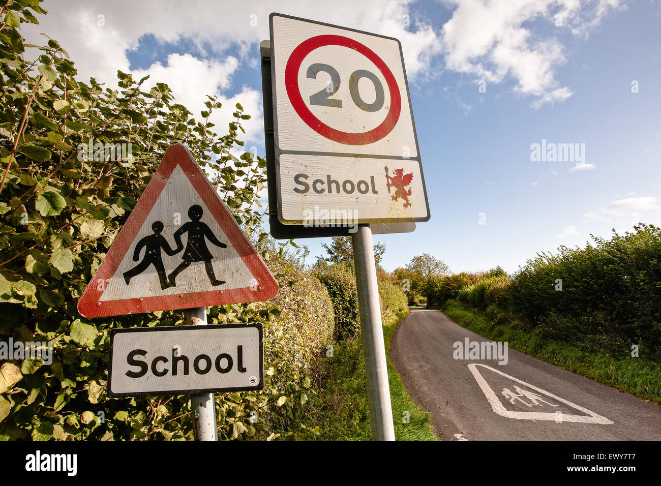 Road /traffic sign to reduce the speed limit on this country lane near ...