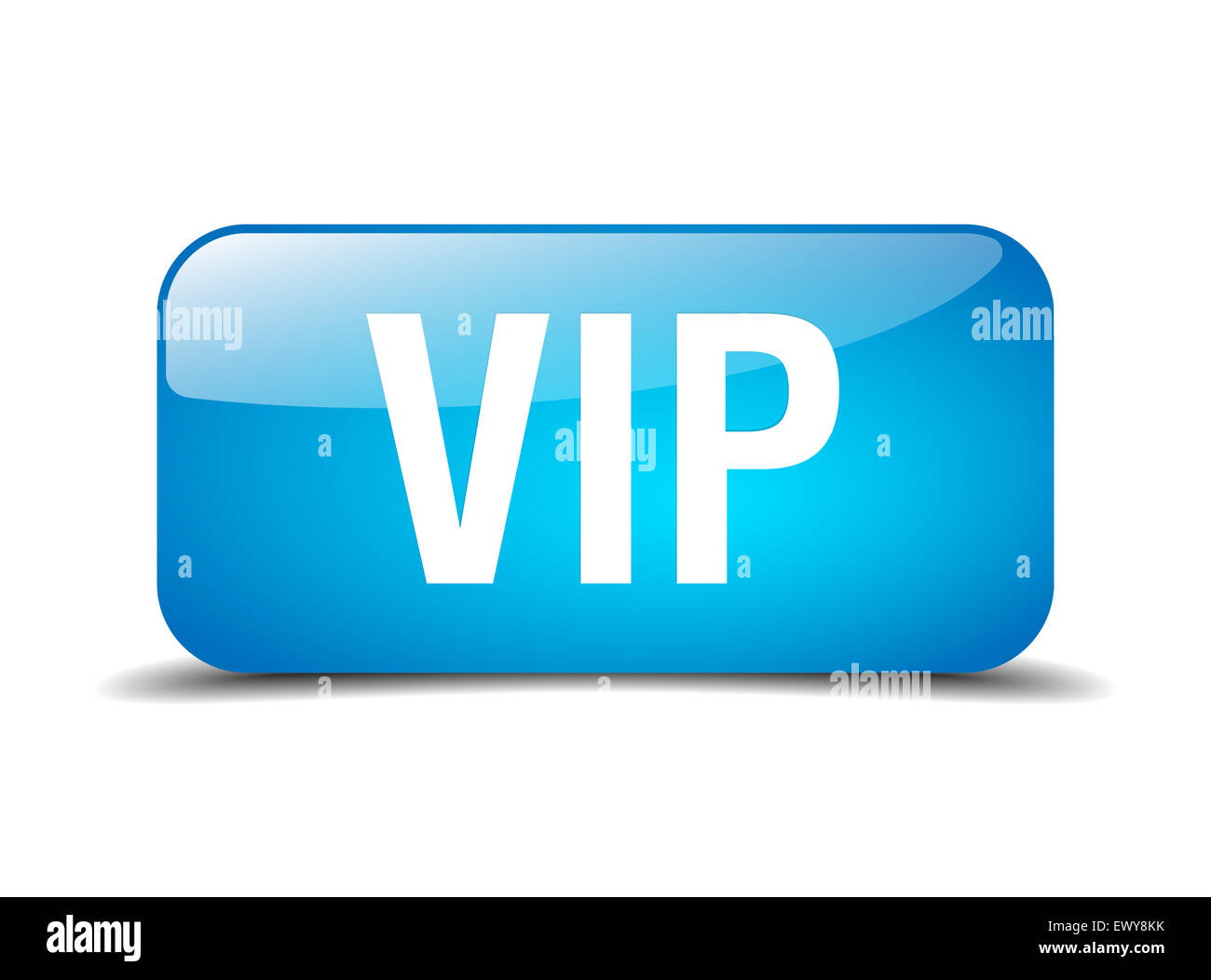 vip blue square 3d realistic isolated web button Stock Photo - Alamy