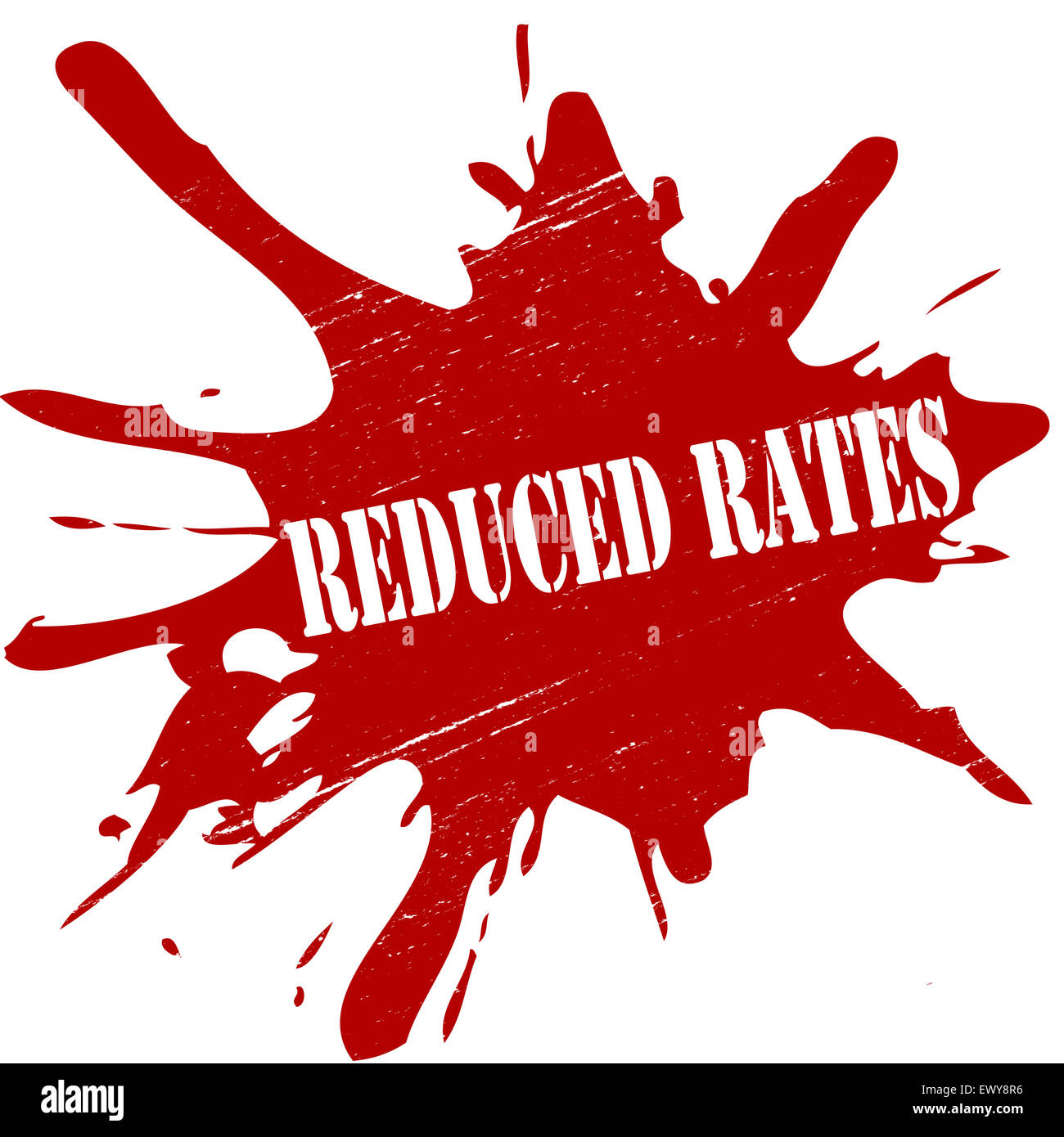 Stamp with text reduced rates inside hi-res stock photography and ...