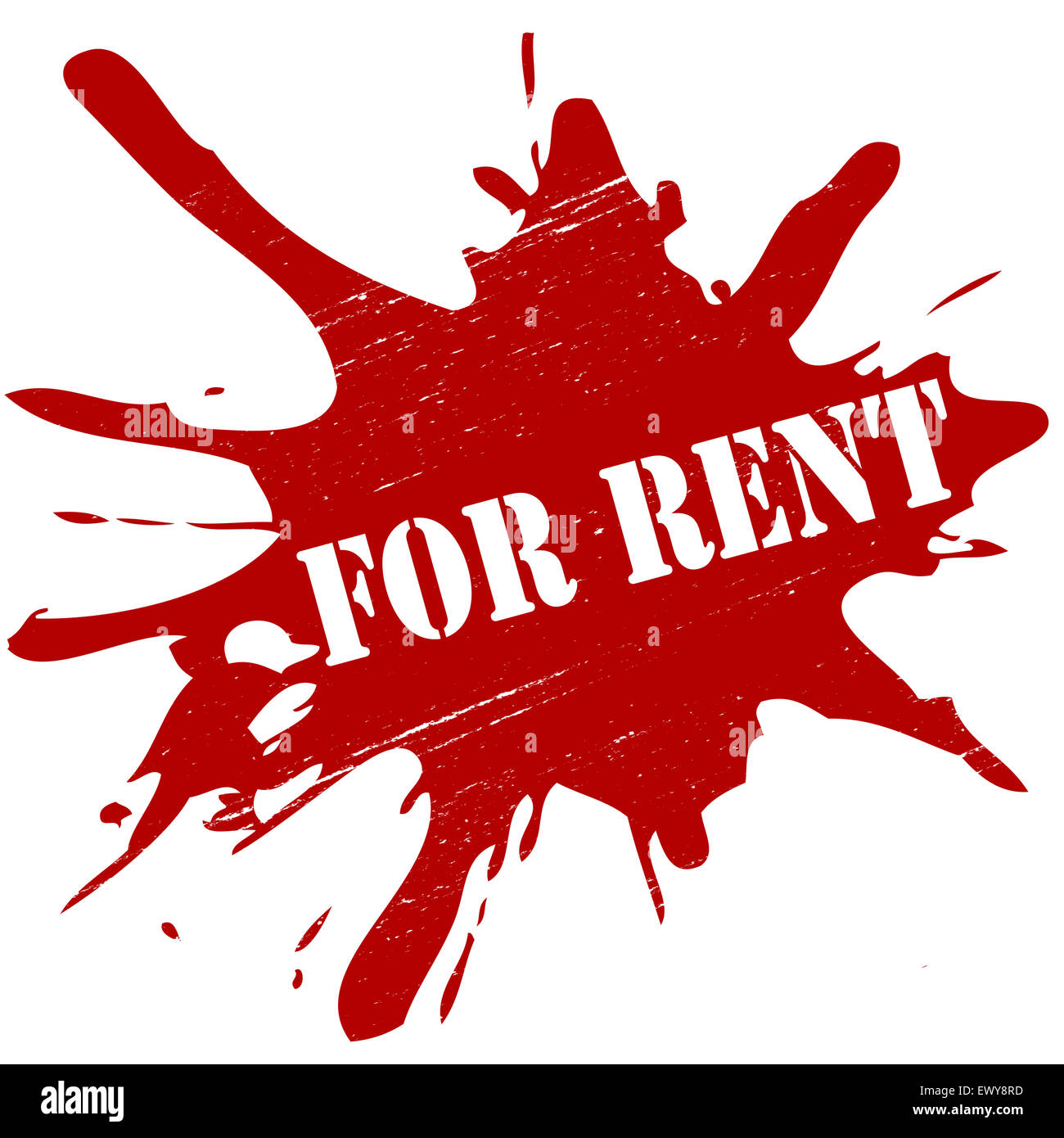 Stamp with text for rent inside, illustration Stock Photo - Alamy