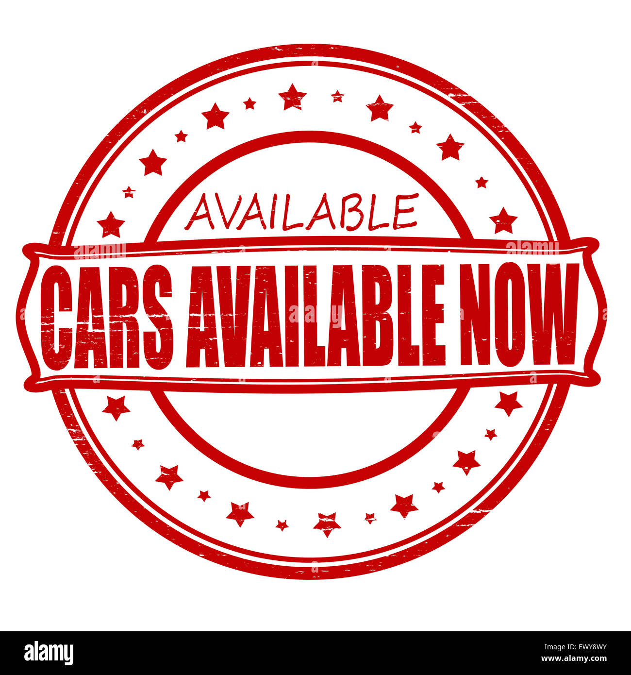 Stamp with text cars available now inside, illustration Stock Photo - Alamy